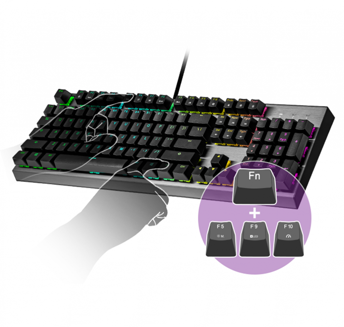 COOLERMASTER CK-350 RGB MECHANICAL GAMING KEYBOARD – BLUE SWITCH | ON ...