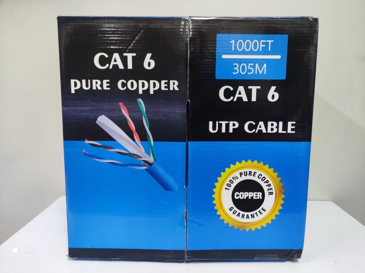 COMLINK CAT6 PURE COPPER LAN CABLE | 23AWG | HDPE INSULATION | BLUE ...