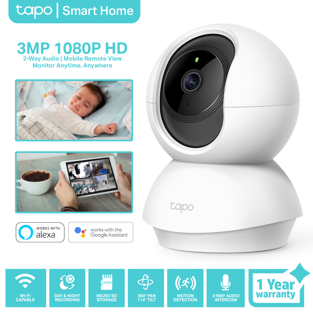 TP-LINK TAPO C210 SECURITY WI-FI CAMERA | 3MP ULTRA HIGH DEFINITION | PAN AND TILT: 360º ...