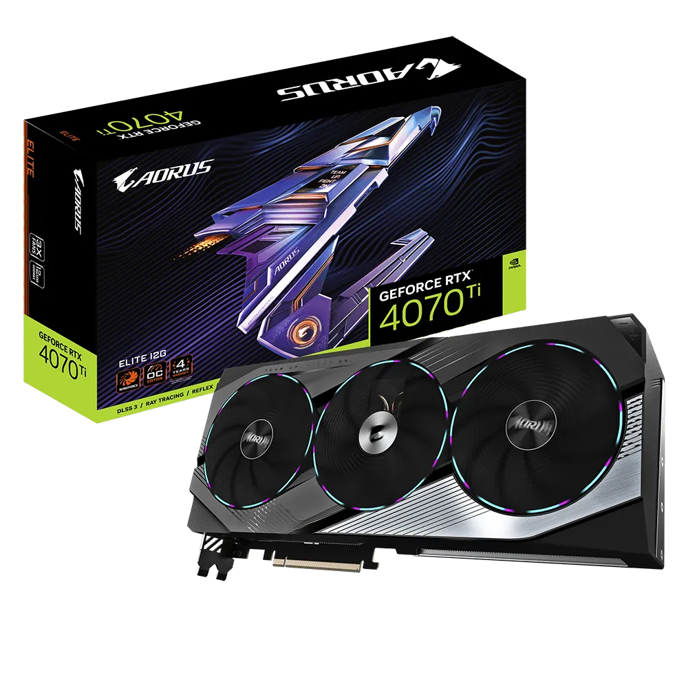 GIGABYTE AORUS GEFORCE RTX 4070TI ELITE 12GB GDDR6X 192BIT GRAPHICS CARD | WINDFORCE COOLING ...