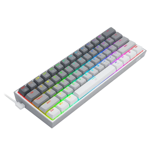 REDRAGON K617 FIZZ 60% WIRED RGB GAMING KEYBOARD – GRADIENT GREY WHITE ...