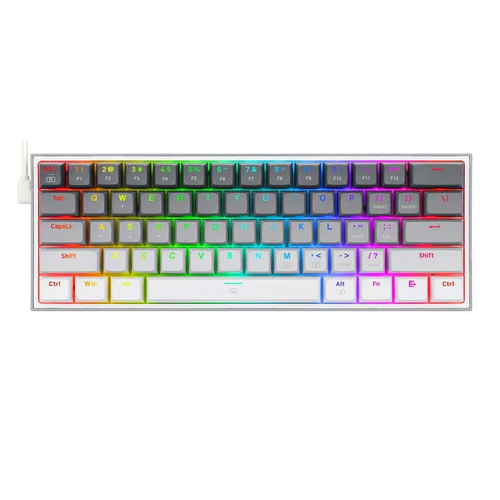 REDRAGON K617 FIZZ 60% WIRED RGB GAMING KEYBOARD – GRADIENT GREY WHITE ...