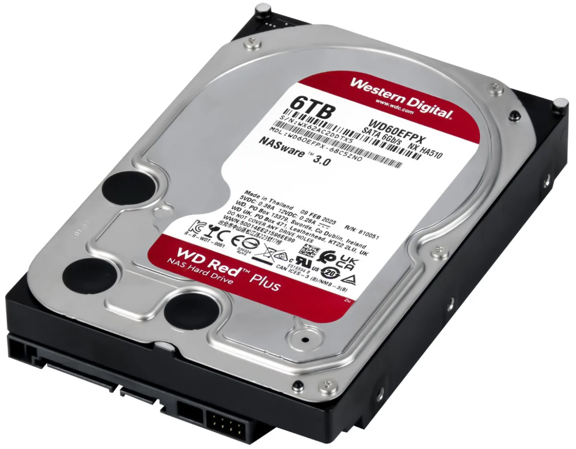 WD RED PLUS 3.5″ 6TB 256MB CACHE SATA 6GBPS | NAS DRIVE | (WD60EFPX ...