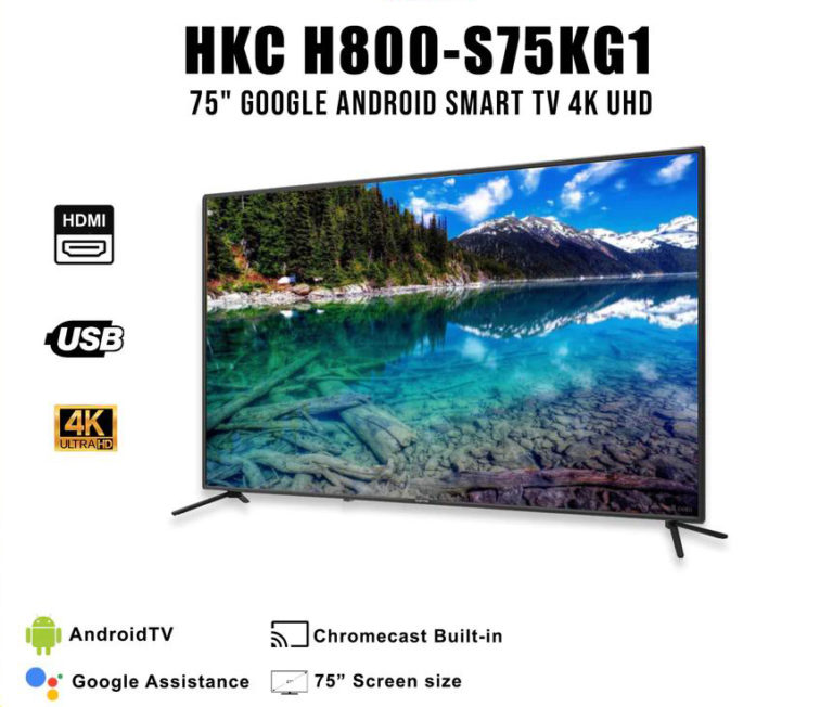 HKC H800-S75KG1 ANDROID SMART 75″ 4K UHD LED TV | (3840 x 2160) 4K ULTRA HIGH DEFINITION | SLIM ...