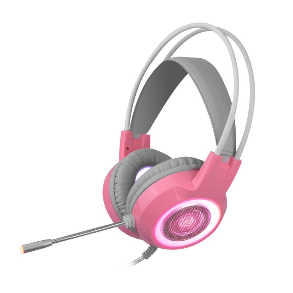 INPLAY H510 RGB GAMING HEADSET – WHITE/PINK | OVER EAR | AUDIO JACK ...