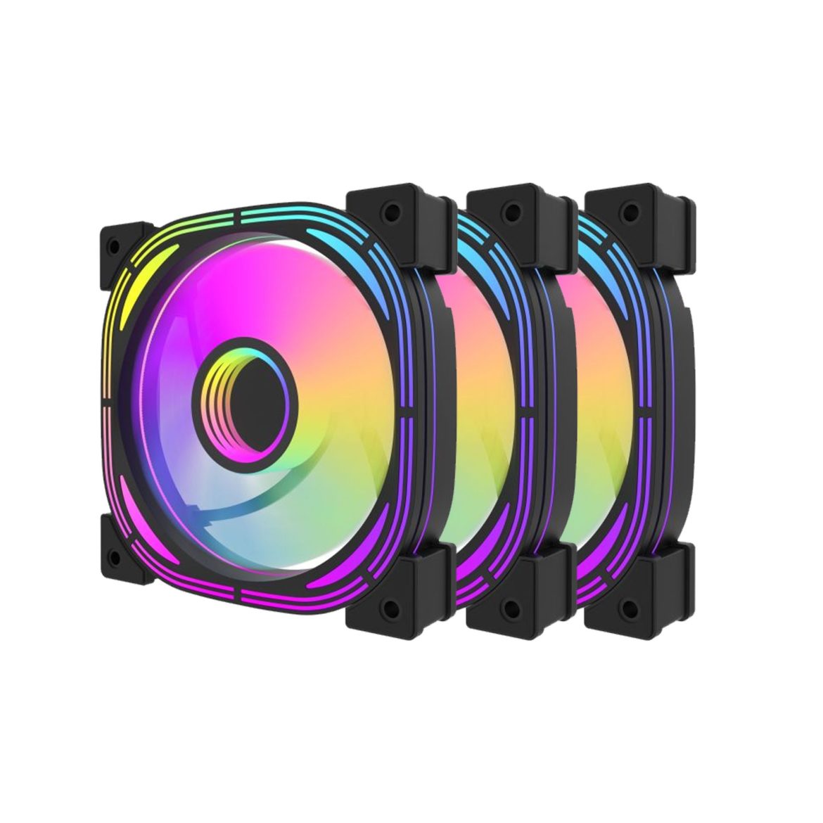 DARKFLASH INFINITY 24 120MM ARGB FANS 3-IN-1 PACK – BLACK | WITH ...