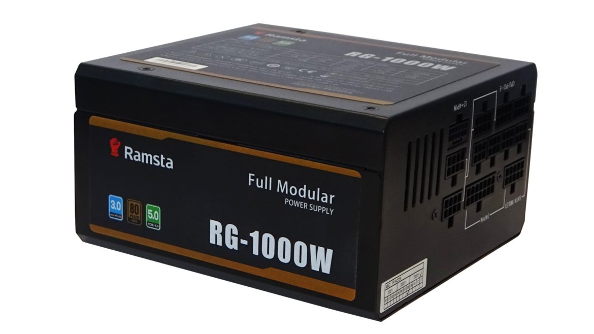 RAMSTA RG-1000 80+ 1000W GOLD FULL MODULAR ATX POWER SUPPLY – BLACK ...