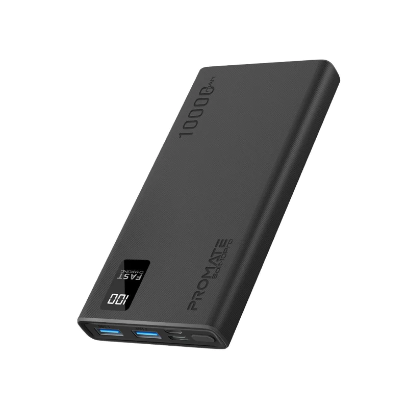 PROMATE BOLT-10PRO 10000MAH POWER BANK – BLACK | SUPER SLIM DESIGN ...