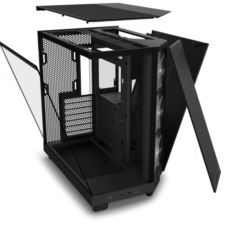 NZXT H6 FLOW RGB COMPACT DUAL-CHAMBER ATX MID-TOWER GAMING CASE – BLACK ...