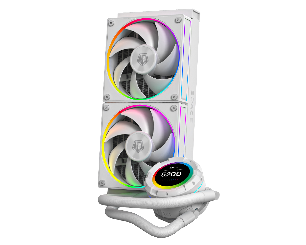 ID-COOLING SL240 – WHITE | CUSTOMIZABLE LCD DISPLAY | FLUID DYNAMIC ...