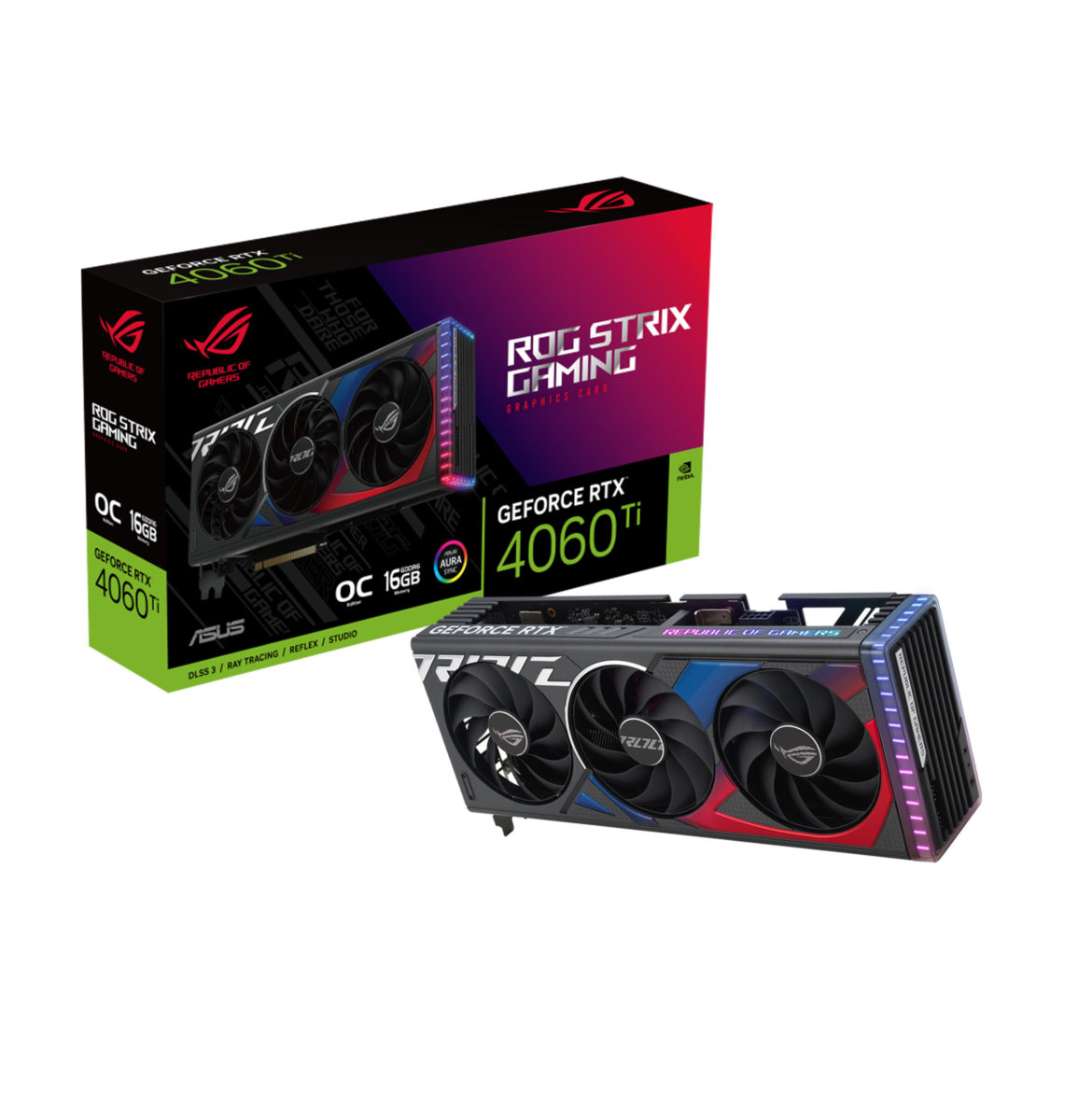 ASUS ROG STRIX GEFORCE RTX 4060TI GAMING OC EDITION 8GB GDDR6 128BIT ...