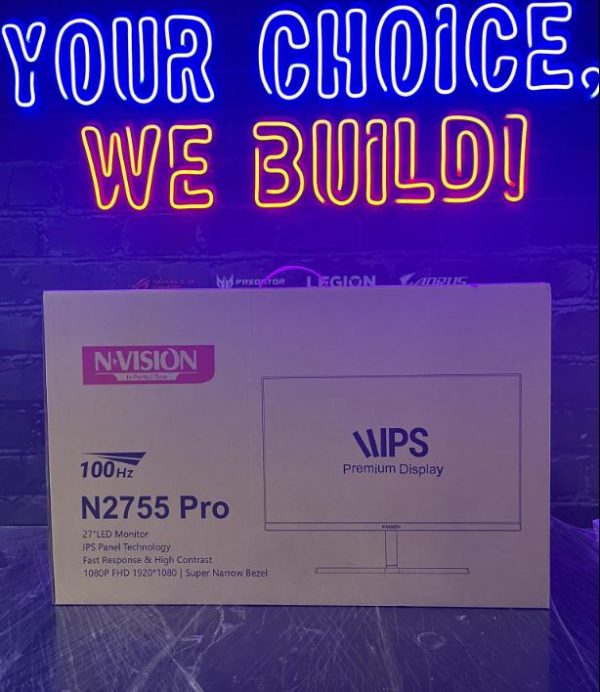 NVISION N2755-B PRO 27″ MONITOR – BLACK | FULL HD 1920 x 1080P, IPS ...