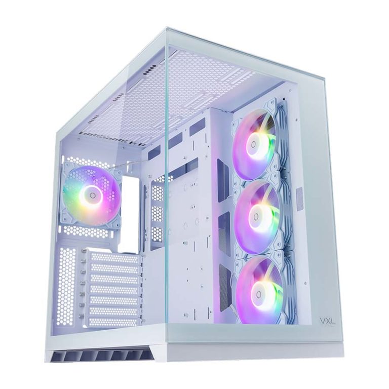 TECWARE VXL EVO DUAL CHAMBER ATX GAMING CASE – WHITE | TEMPERED GLASS ...