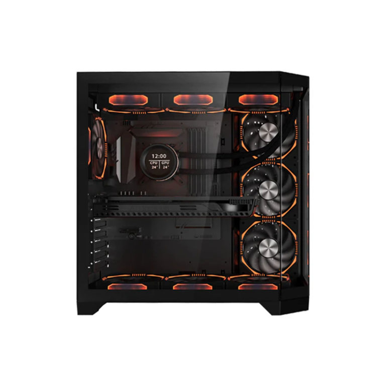 COOLMAN SPECTRA-LUXE ATX GAMING CASE – BLACK | THREE-SIDE HD GLASS ...