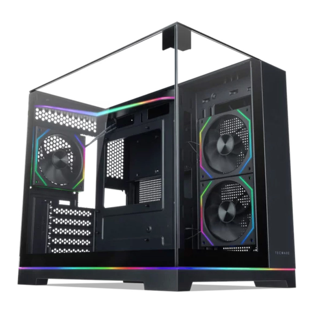 TECWARE VX PRISM M MATX CASE – BLACK | TRIPLE TEMPERED GLASS | FRONT ...