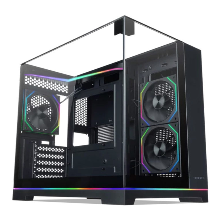TECWARE VX PRISM M MATX CASE – BLACK | TRIPLE TEMPERED GLASS | FRONT ...