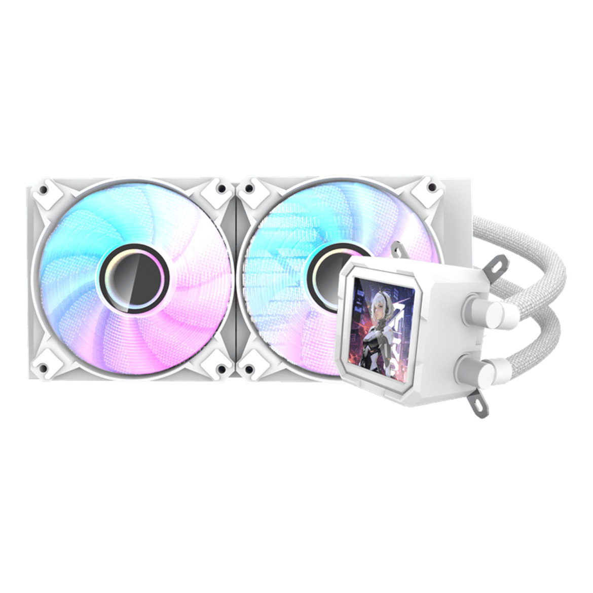 DARKFLASH WAVE DV-240S ARGB AIO LIQUID COOLER – WHITE – DFESTORE