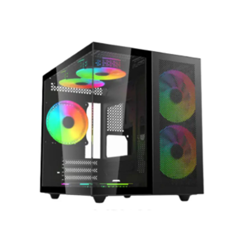 INPLAY SEAVIEW PAVILLION MATX GAMING CASE – BLACK | TEMPERED GLASS ...