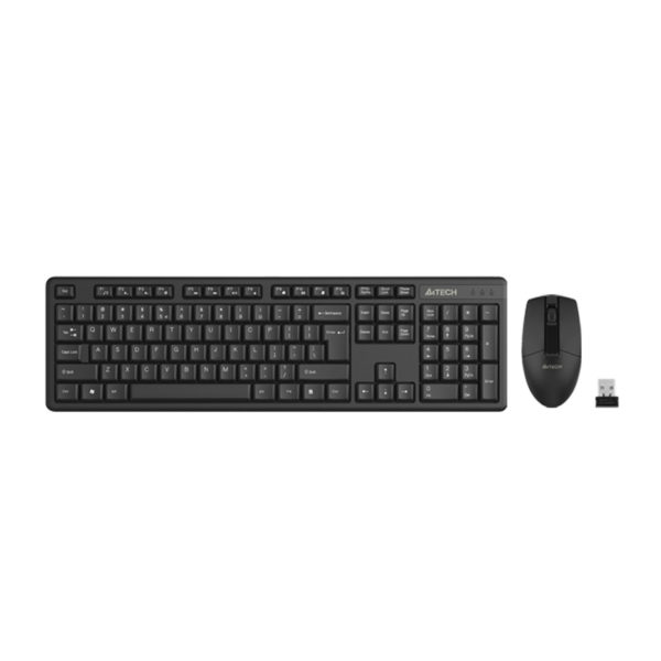 A4Tech 3330N WIRELESS KEYBOARD & MOUSE COMBO – BLACK | USB 2.4?GHz ...